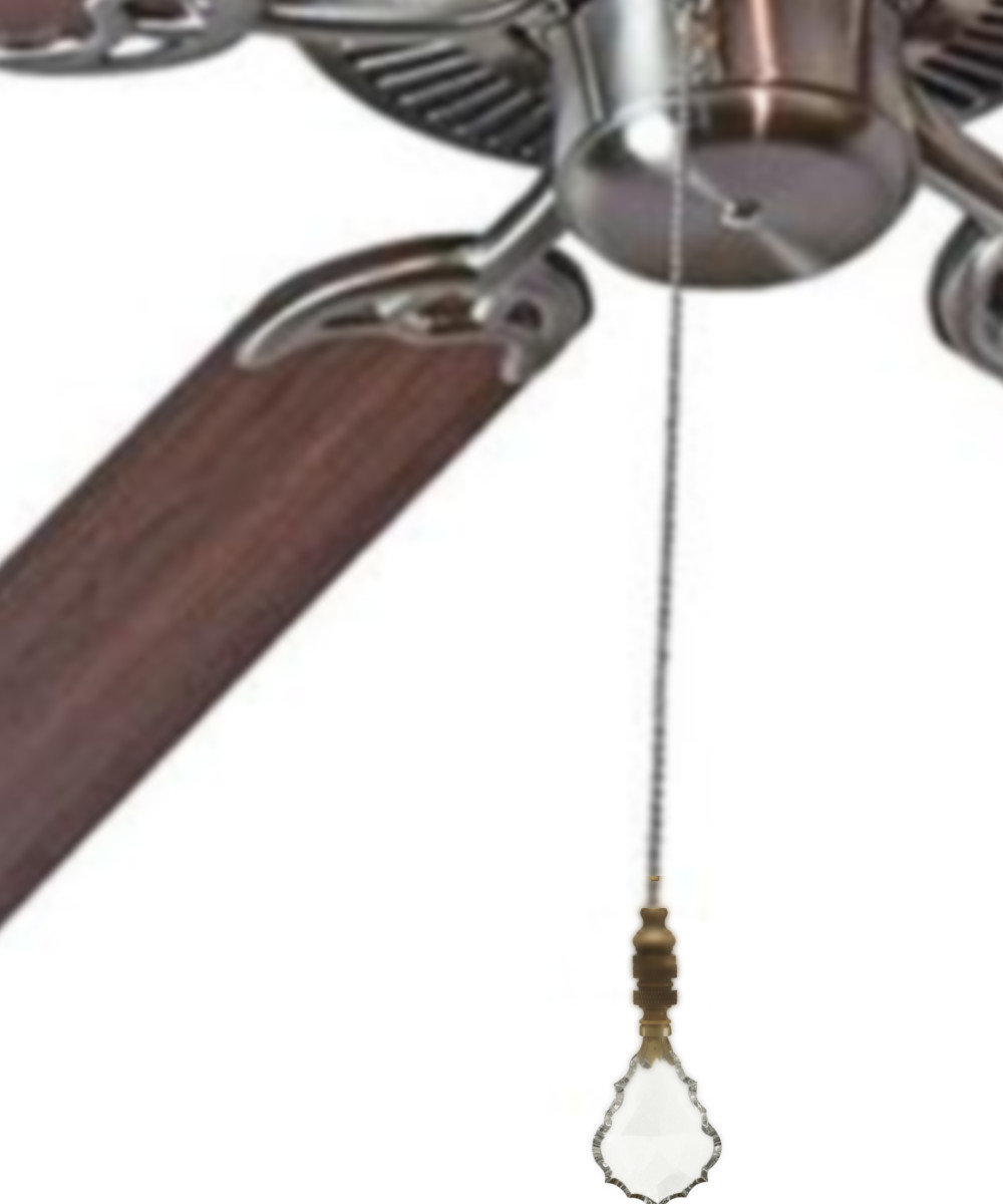 Crystal Gothic Cross Ceiling Fan Pull, 2.38"h with 12" Polished Brass ...