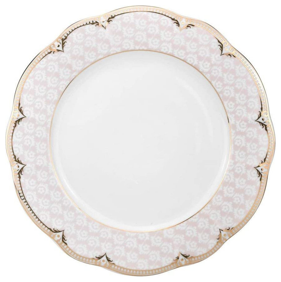Royalty Porcelain Antique 57-pc Dinnerware Set 'Sandra Pink Gold ...