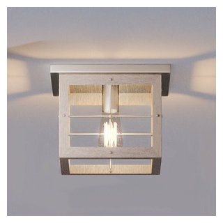 Luxury Modern Farmhouse Ceiling Light, Brushed Nickel - Farmhouse ...