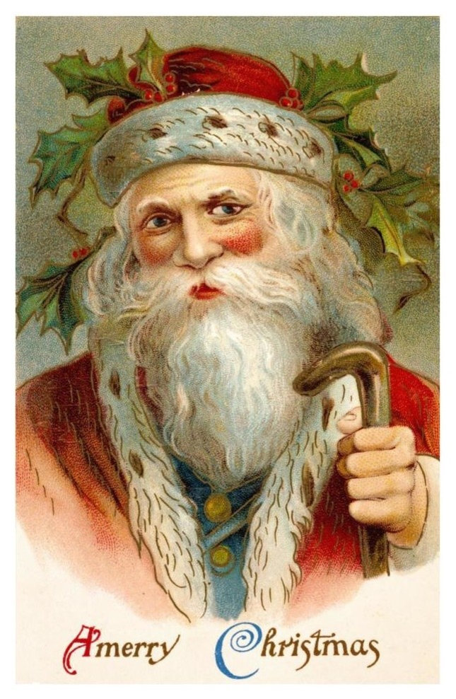 "Vintage Santa" Digital Paper Print by Unknown, 16"x24", 25"x38 ...