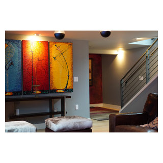 A High-Tech Basement Redesign Infused with Art and Innovation - Rustic ...