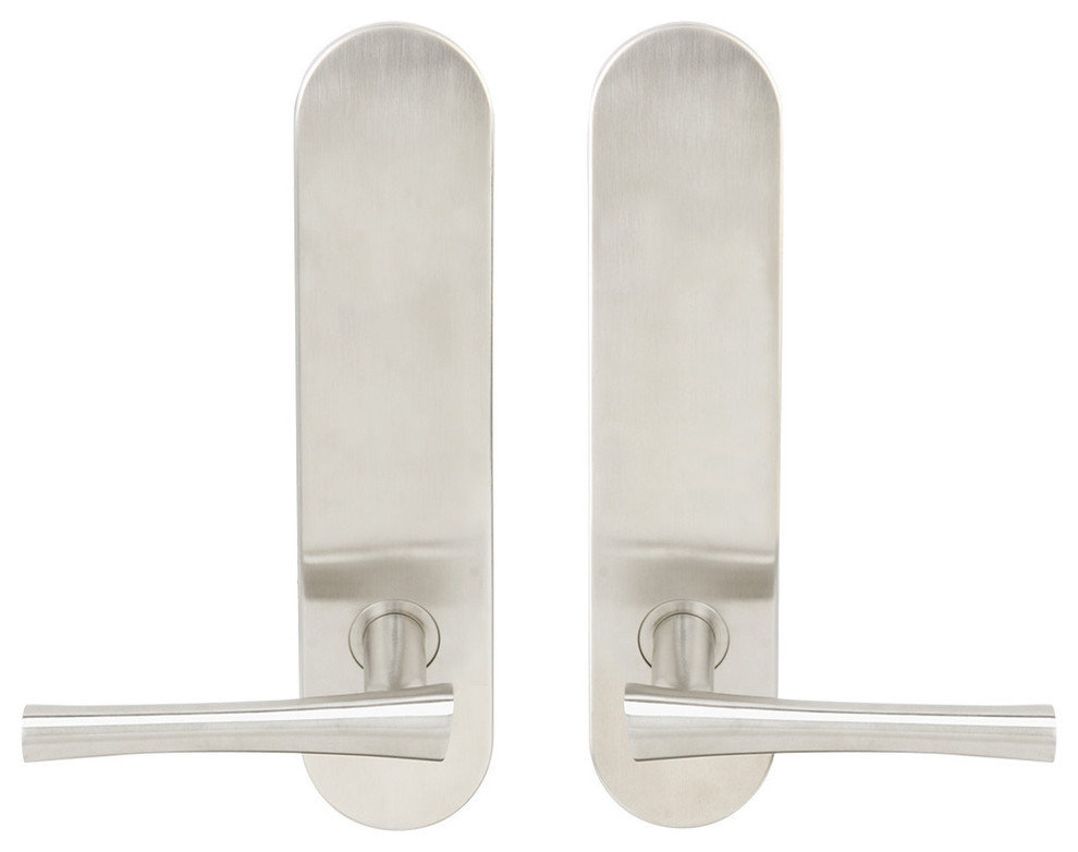 Champagne Lever, Tubular Passage, 2-3/4" Backset, Satin Stainless Steel ...