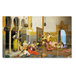 Giulio Rosati Historical Painting Ceramic Tile Mural #47, 21.25" Wide x ...