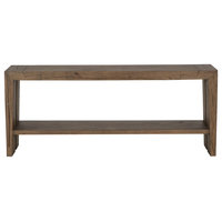 Troy Oak Console Table, Antique Brown - Rustic - Console Tables - by ...