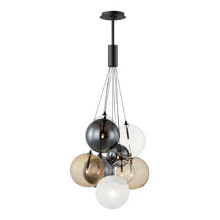 Burst LED Pendant in Black - Contemporary - Pendant Lighting - by LAMPS ...