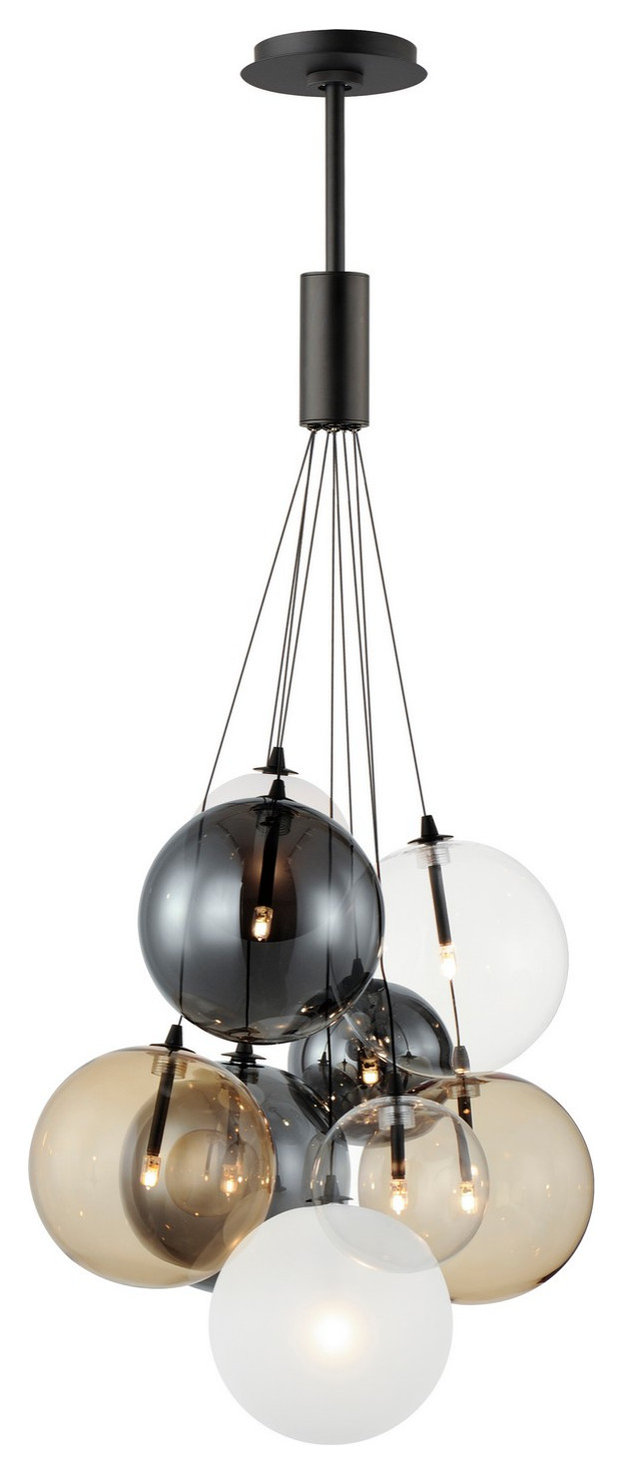 Burst LED Pendant in Black - Contemporary - Pendant Lighting - by LAMPS ...