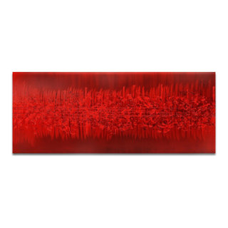 Original Abstract Art 'Static Red', Contemporary Wall Decor ...