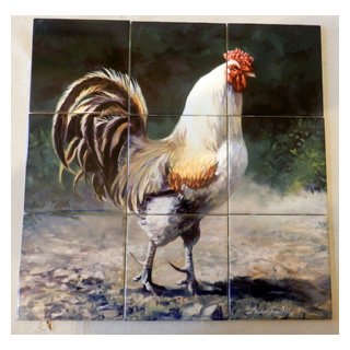 Roosters, Hens & Farm Yard Tile Murals - Rustik - av Tile Mural Store ...