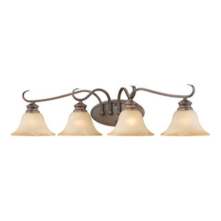Golden Lighting 6005-BA4 RBZ Lancaster 4 Light Bath Vanity ...