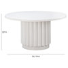 Kali 55" White Round Dining Table - Transitional - Dining Tables - by ...