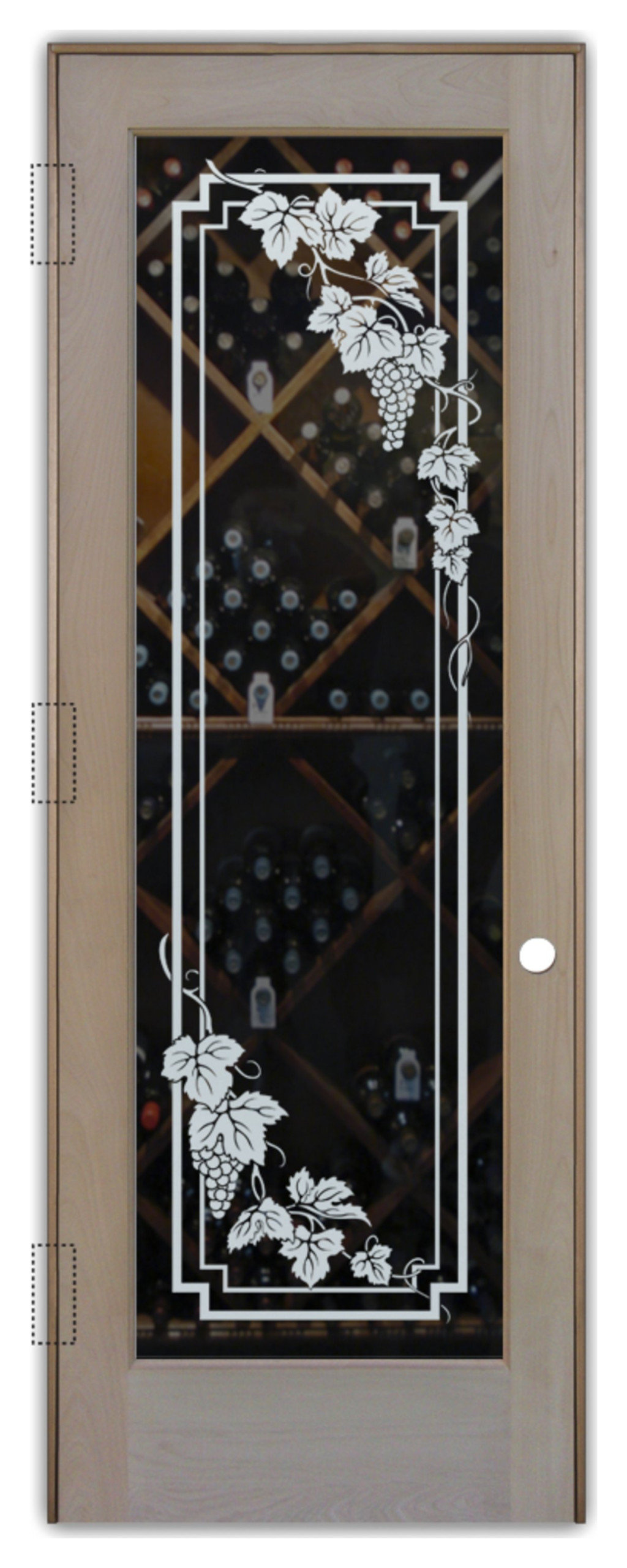 Wine Door - Vineyard Grapes Cascade - Primed - 28" x 80" - Book/Slab ...