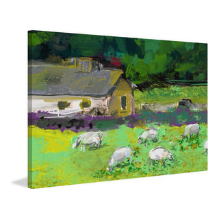 Marmont Hill, "Cotswold Farm" by Arthur Pina Painting Print on Wrapped ...