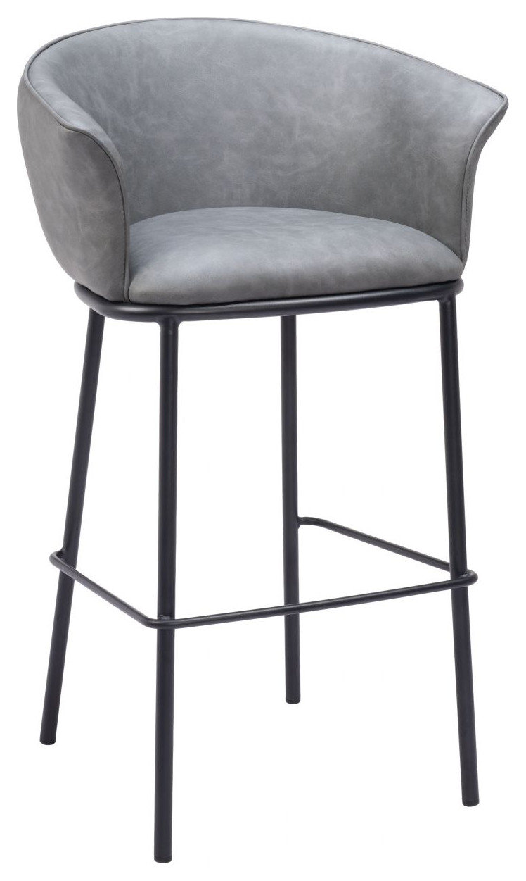 Garston Barstool, Gray - Transitional - Bar Stools And Counter Stools ...
