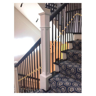 Cut string stair with metal spindles - Staircase - London - by ...