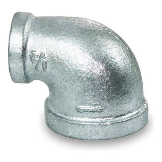 90° Galvanized Malleable Iron Reducing Elbow, 2"x0.75" - Traditional ...