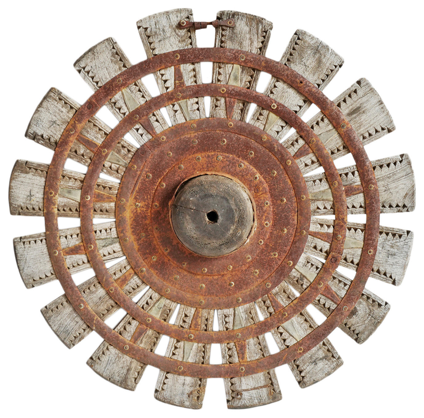 Consigned India Wood Sewing Wheel - Farmhouse - Wall Accents - by ...