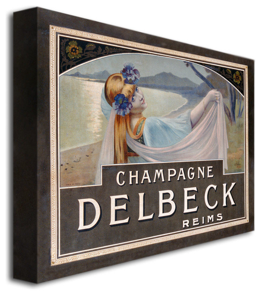 'Champagne Delbeck, 1910' Canvas Art by Louis Chalon, 35" x 47 ...