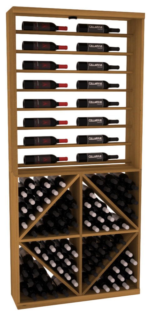 CellarVue Redwood Horizontal Wine Rack Combo, Unstained - Transitional ...