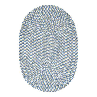 Confetti Rug, Blue, 5'x8' Oval, 5'x8' Oval - Beach Style - Kids Rugs ...