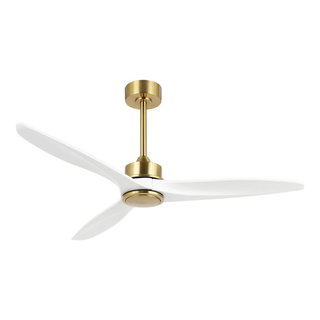 52" Solid Wood 3-Blade Propeller Ceiling Fan With Remote - Transitional ...