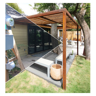 Steel & Cedar: A Stunning Pergola Takes Center Stage - Méditerranéen ...
