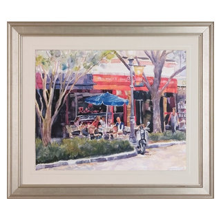 Water Color Street Scenes Horizontal Framed Art Print - Traditional ...