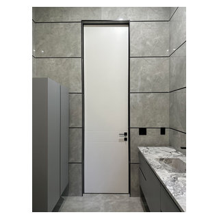10 ft doors with Aluminum Profile - Modern - Powder Room - Miami - by ...