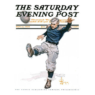 "Football Kickoff " Painting Print on Canvas by J.C. Leyendecker, 24 ...
