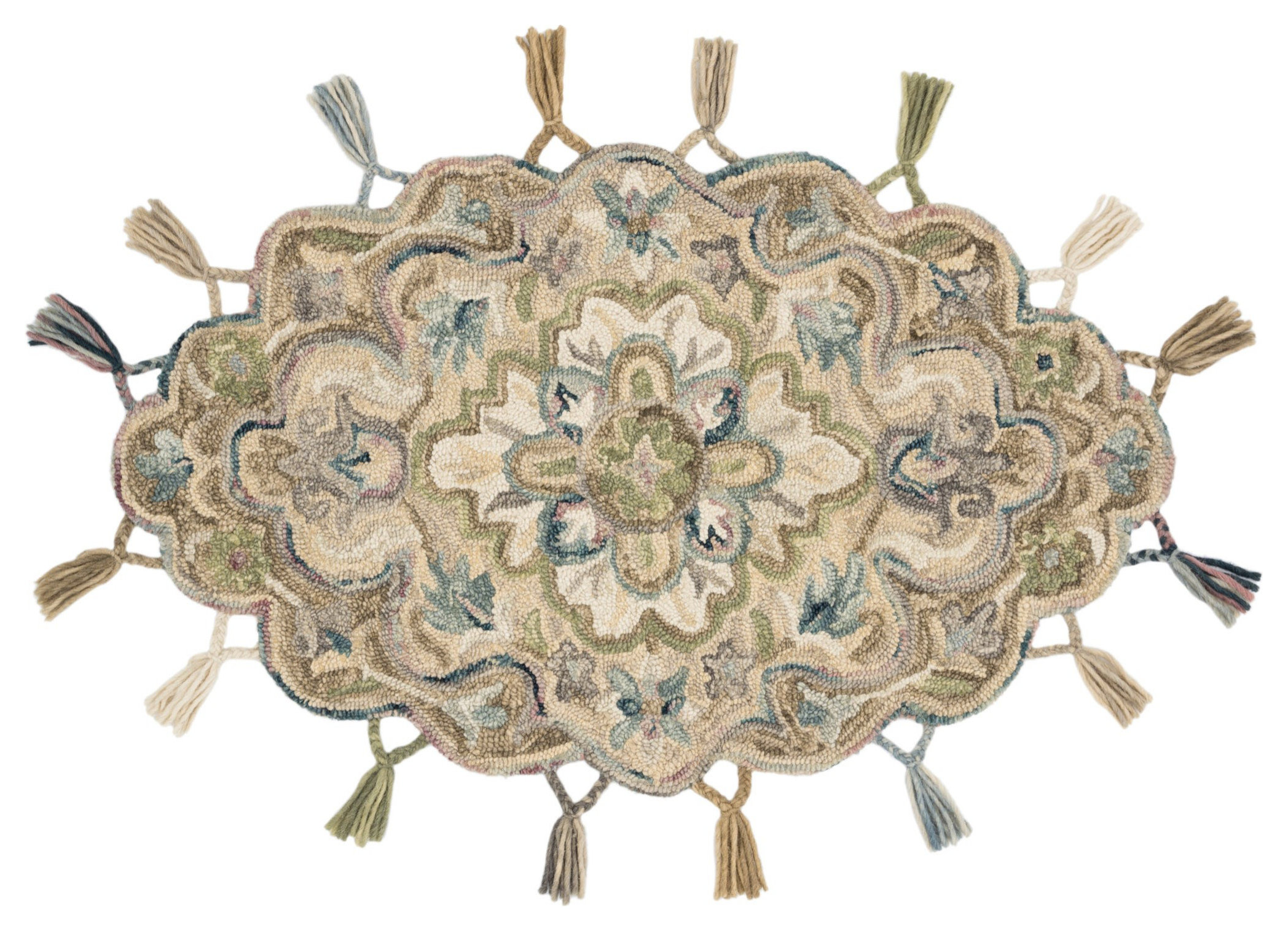 Loloi II Prim Hooked Pri-04 Sand / Multi 2'-3" X 3'-9" Oval, 2'-3" X 3 ...