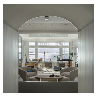 Waterfront Recording Cottage - Beach Style - Home Theater - New York ...