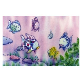 The Rainbow Fish Wall Mural - Beach Style - Wallpaper - by The Home ...