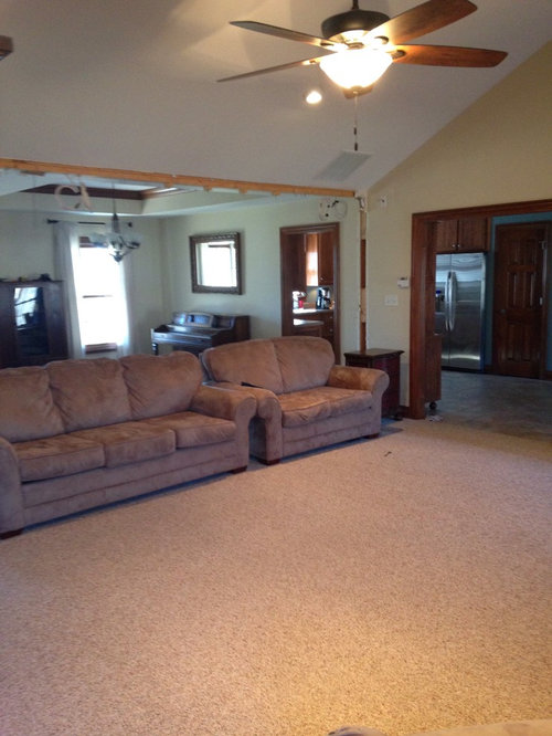 Soffit with columns or leave as is