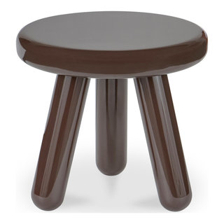 Brown Mdf Joy Accent Table Dark Lacquer, 19W x 19D x 18H - Contemporary - Side Tables And End ...
