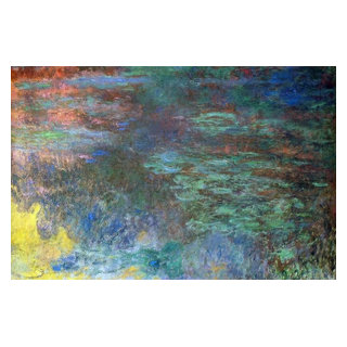Claude Oscar Monet Water-Lily Pond- Evening Wall Decal, 18x27 ...