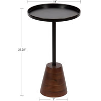 Elegant Modern End Table, Pedestal Like Base With Round Top ...