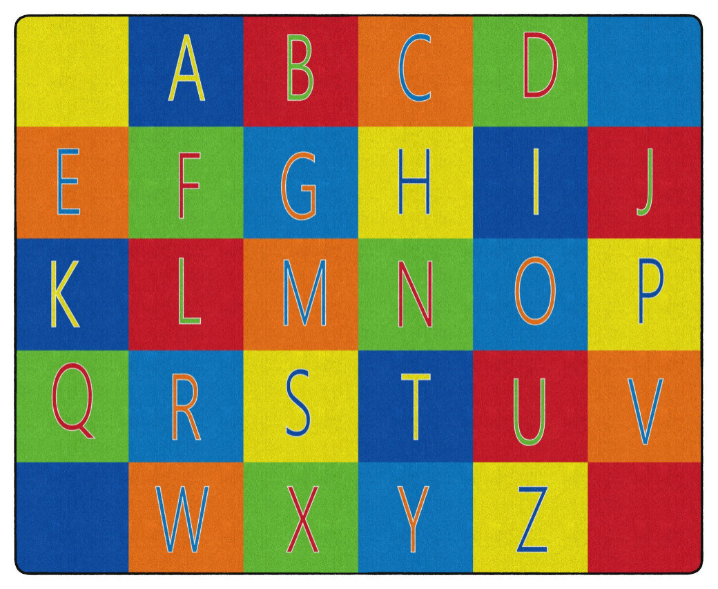 Flagship Carpets VA404-58A 10'9"X13'2" Alphabet Seating Educational Rug ...