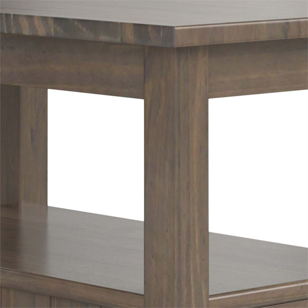 Lev SOLID WOOD 14" Wide Rectangle Transitional Narrow End Table in ...