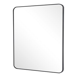 Easly Aluminum Alloy Framed Rectangular Rounded Oversized Wall Mirror ...