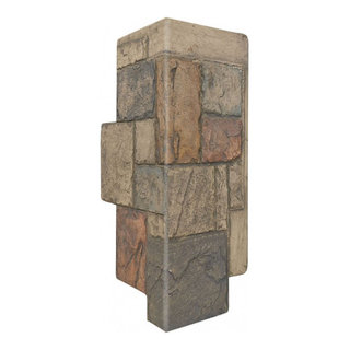 Faux Stone Wall Panel Jagged Castle, 24" Corner - Traditional - Siding ...