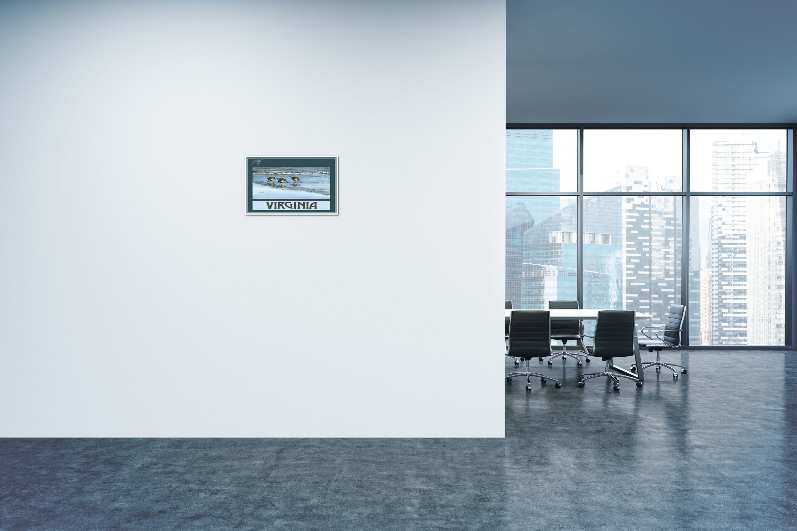 by Artist Dave Bartholet Virginia Breakfast At Beach Art Print, 12"x18 ...