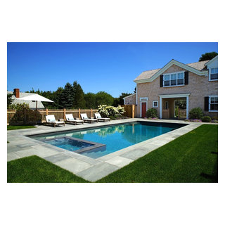 Blue Granite Pebble Sheen w/ Black Tile - Boston - by Atlantic Pool ...