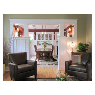 New colonnade - Craftsman - Living Room - Seattle - by Tim Andersen ...