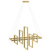 Gold Stainless Steel Geometric LED Light Fixture - Modern - Kitchen ...