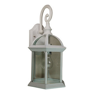 Trans Globe 7.5" Wentworth II 1 Light Wall Lantern, White - Traditional ...
