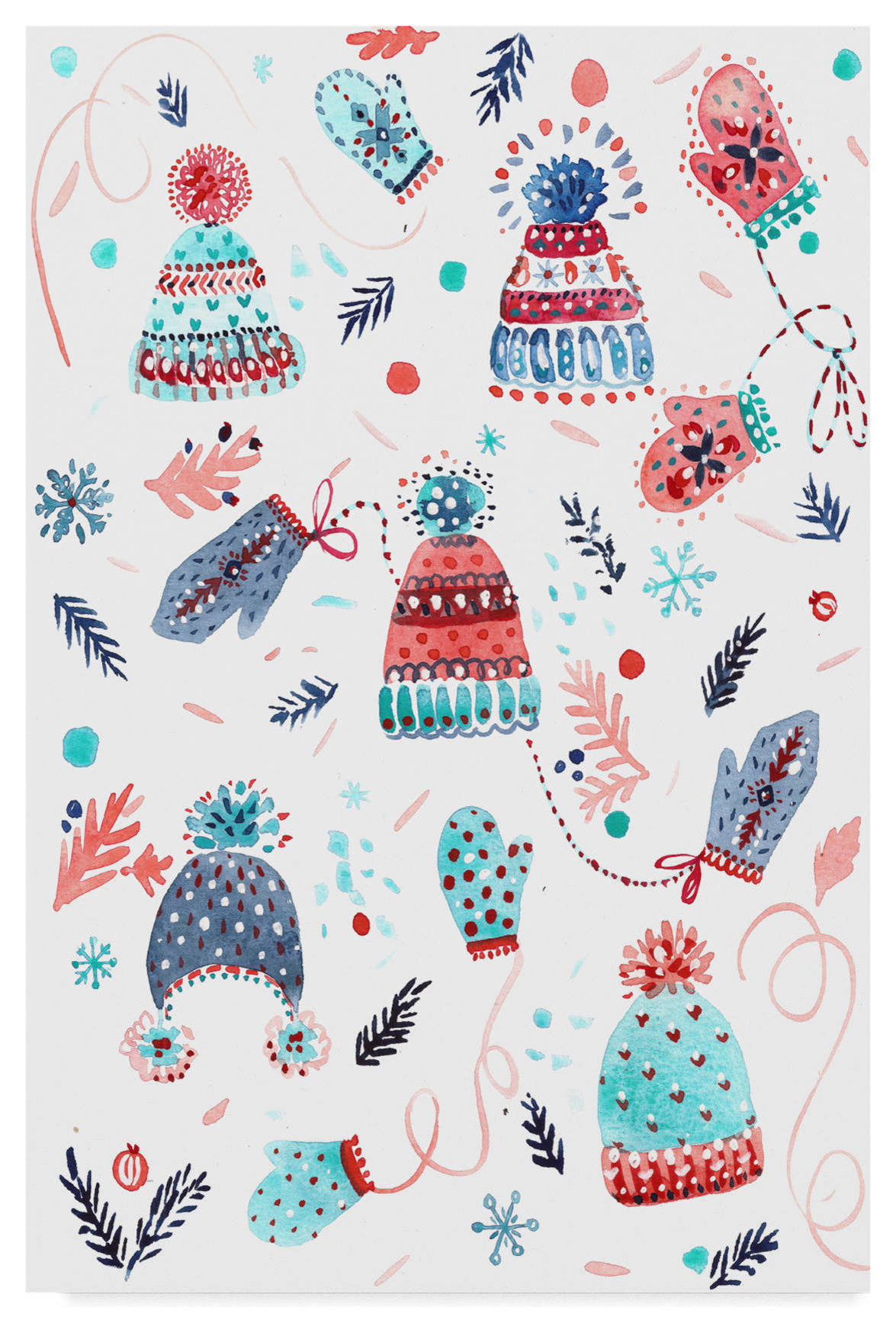 "Winter Hats" by Irina Trzaskos Studio, Canvas Art, 30"x47 ...