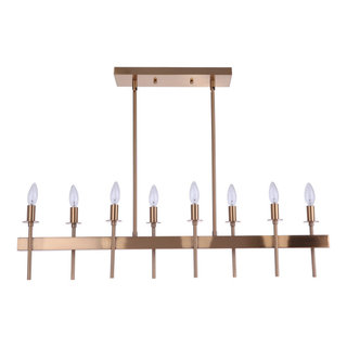 Craftmade Larrson 8-Light Island Light, Satin Brass - Transitional ...