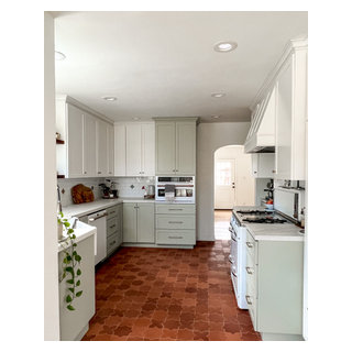 Antique Star and Cross Kitchen Floor - Midcentury - Kitchen - San ...