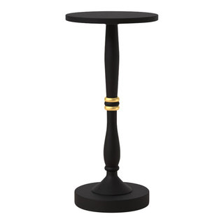 Sceptrum Drink Table, Black Finish - Modern - Side Tables And End ...