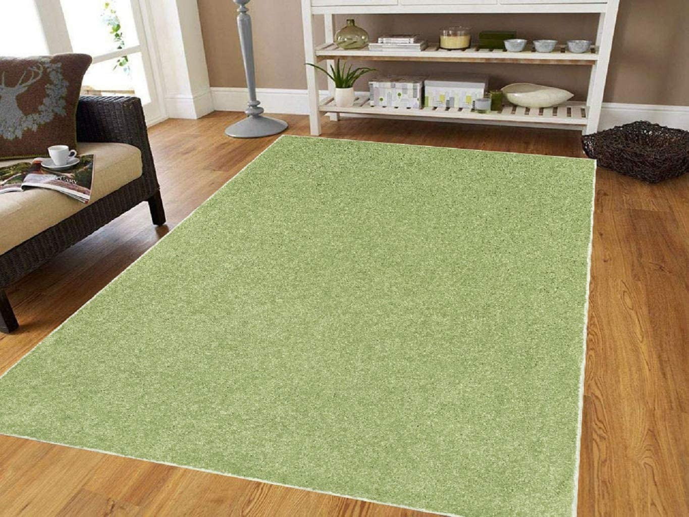 Color World Collection Way Kids Favourite Area Rugs, Lime Green, 2' x 6 ...