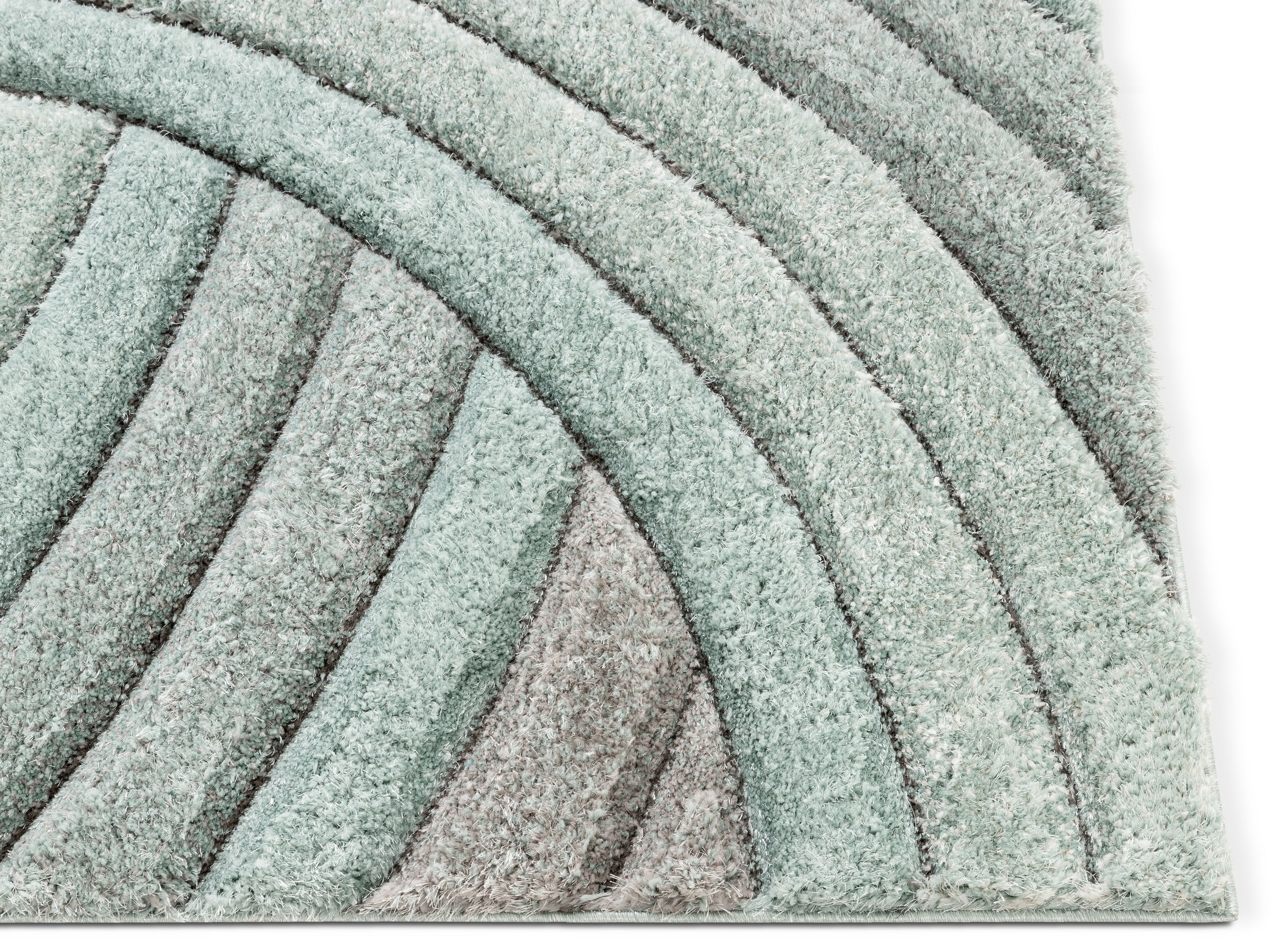 Well Woven San Francisco Ucci Modern Stripes Blue Shag Area Rug, 2'3" x ...
